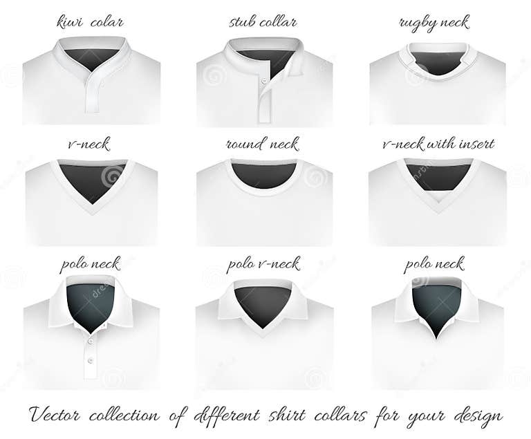 Different Collars for Your Design Stock Vector - Illustration of wear ...