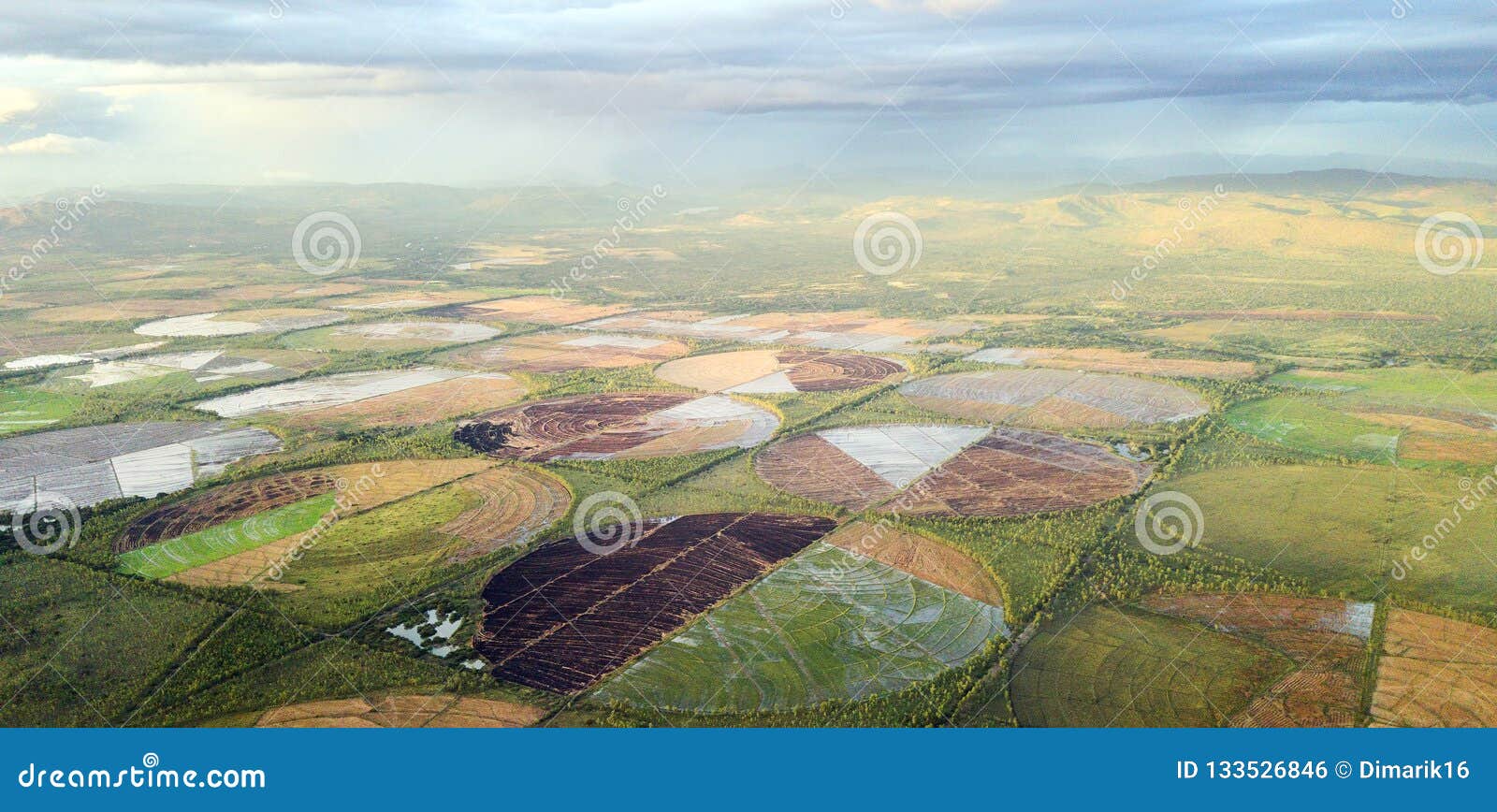 Different Color Agricultural Lands Stock Photo - Image of land, ground ...