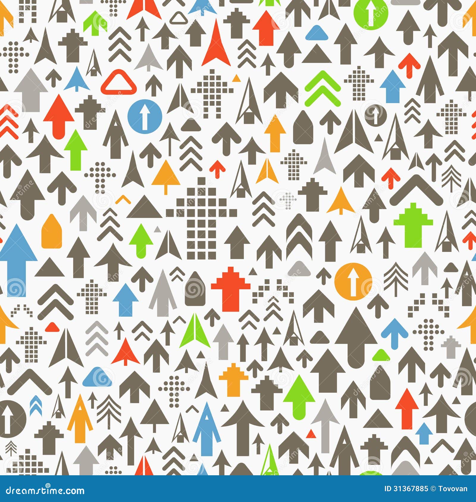 Different Color Arrows Pattern Stock Vector - Illustration of modern ...