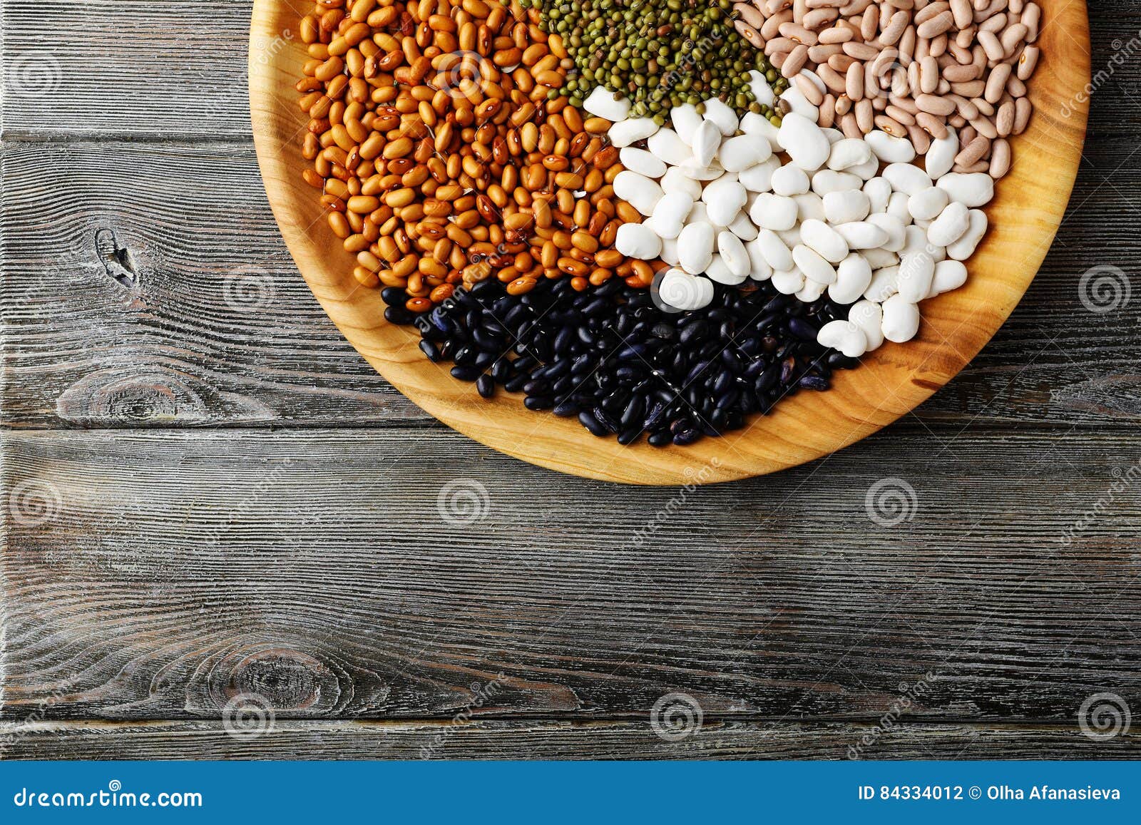 Different Color of Beans on Plate Stock Photo - Image of lentil ...