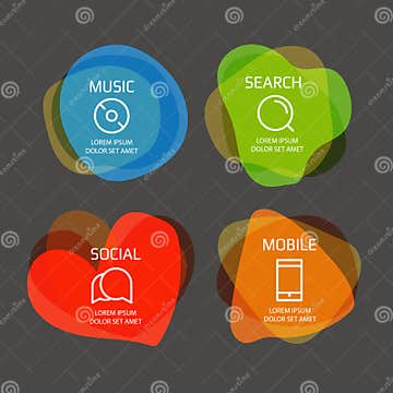 Different Color Blobs Clip-art. Vector Elements Stock Vector ...