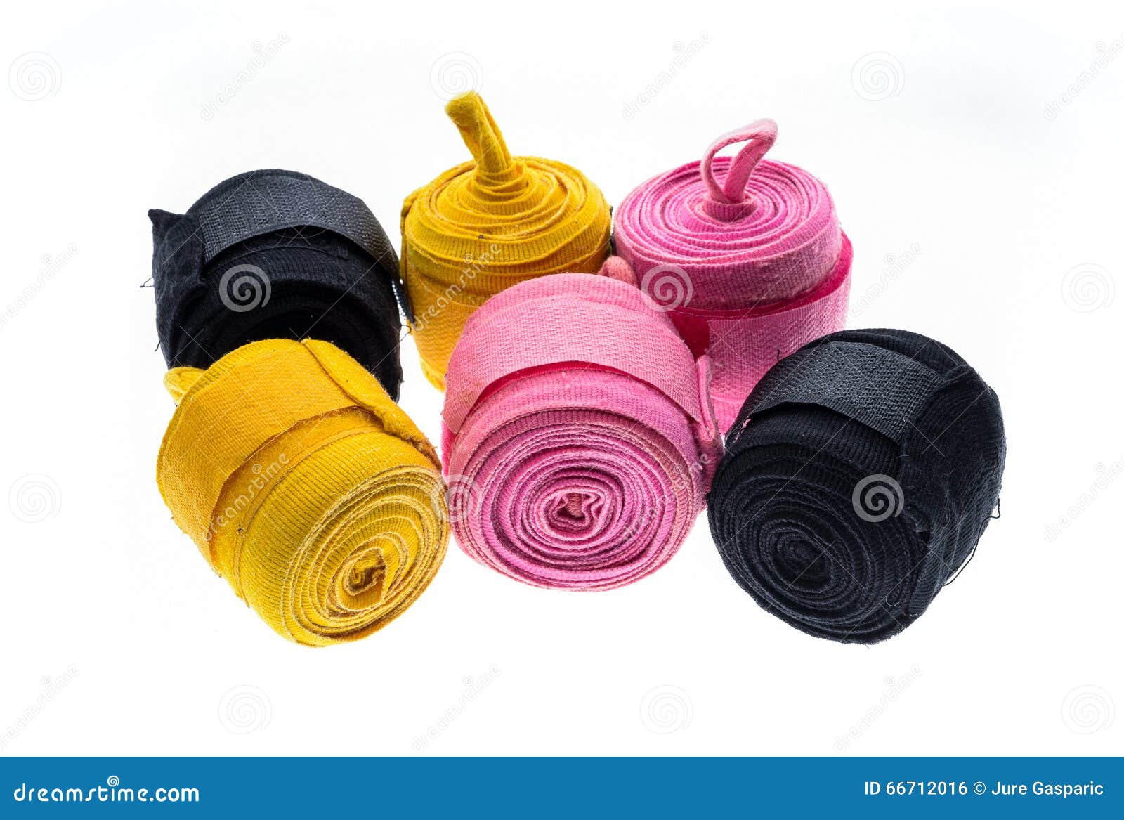 Different Color Boxing Wraps or Bandages Isolated on White Stock Photo ...