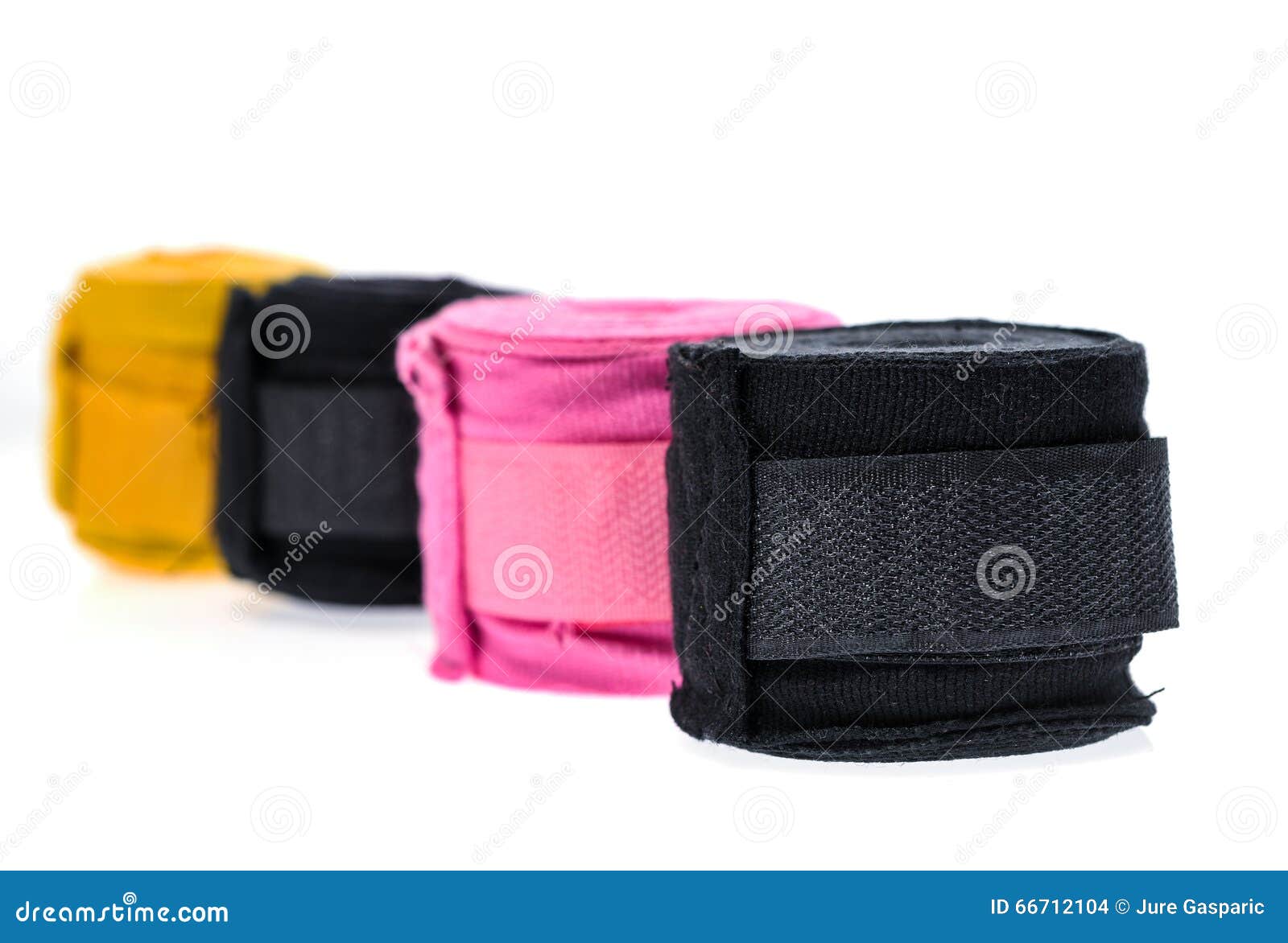 Different Color Boxing Wraps or Bandages Isolated on White Stock Photo ...