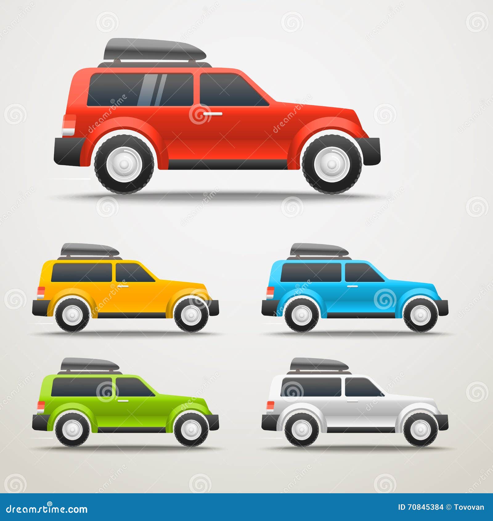 Different Color Cars Illustration Stock Vector - Illustration of color ...