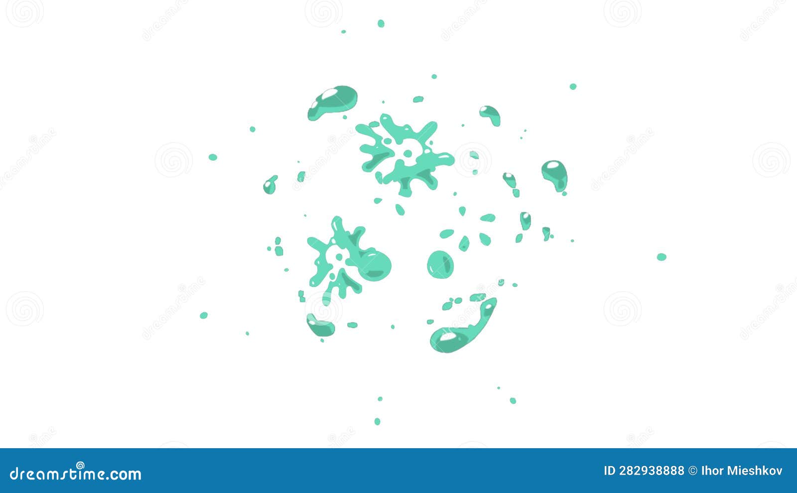 Different Color Cartoon Liquid Elements, Different Color Anime Graphics ...