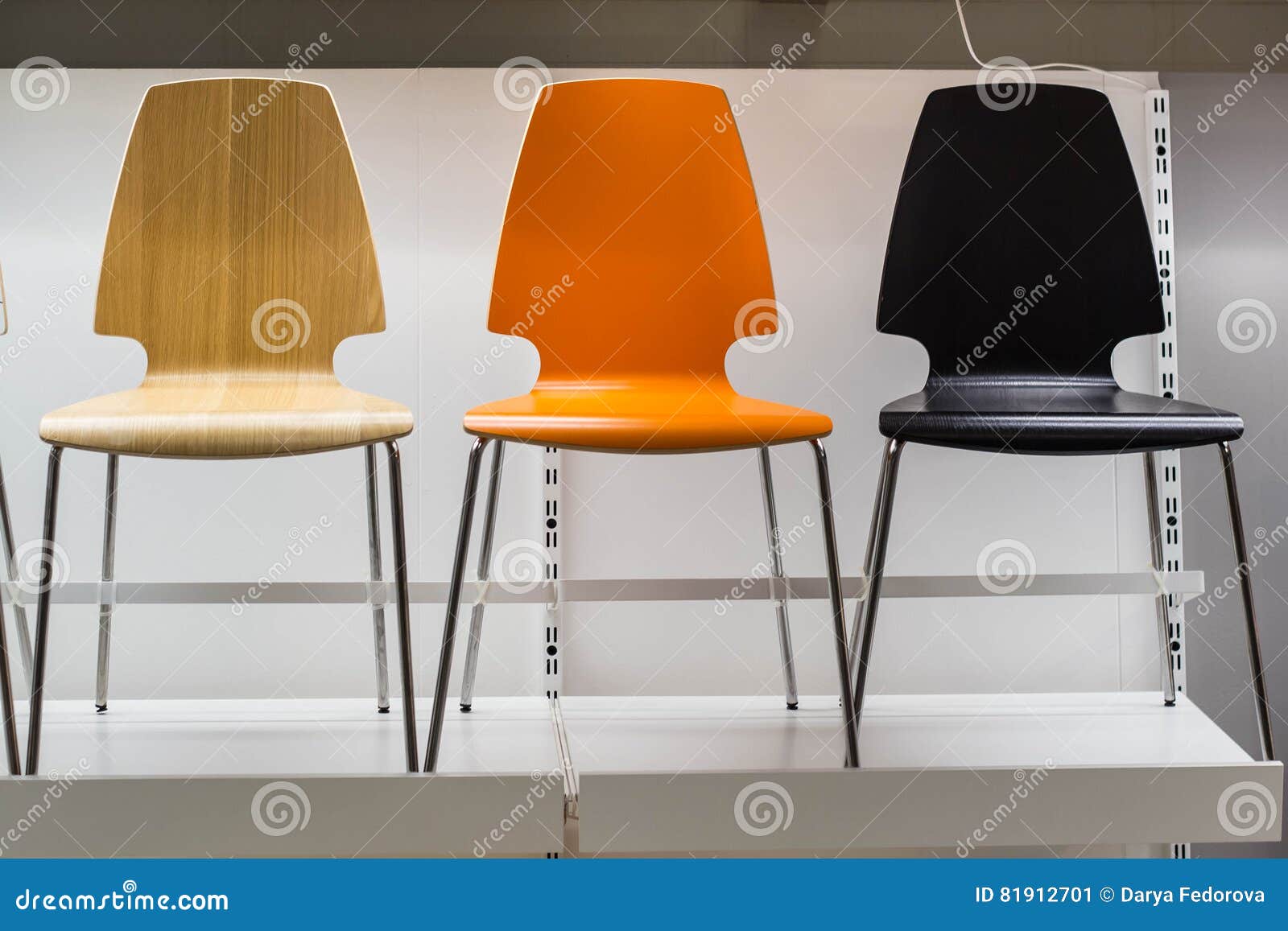 Different Color Chairs in Modern Design Stock Image - Image of front ...