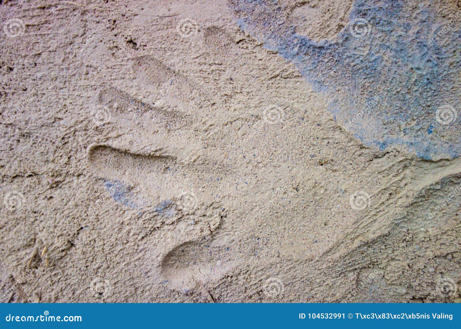 Different Color of Clay with Sand Mixure with Hay and Hand Print Stock ...