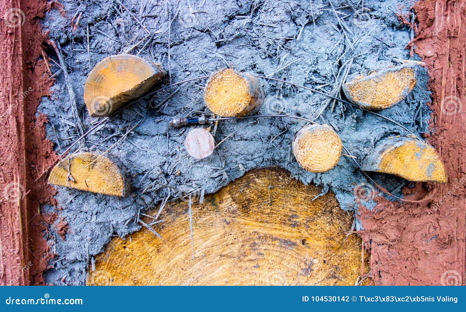 Different Color of Clay and Sand Mixure with Reed Stock Photo - Image ...