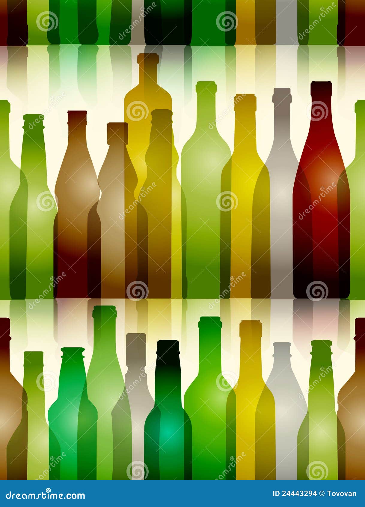 Different Color Glass Bottles Stock Vector - Illustration of background ...