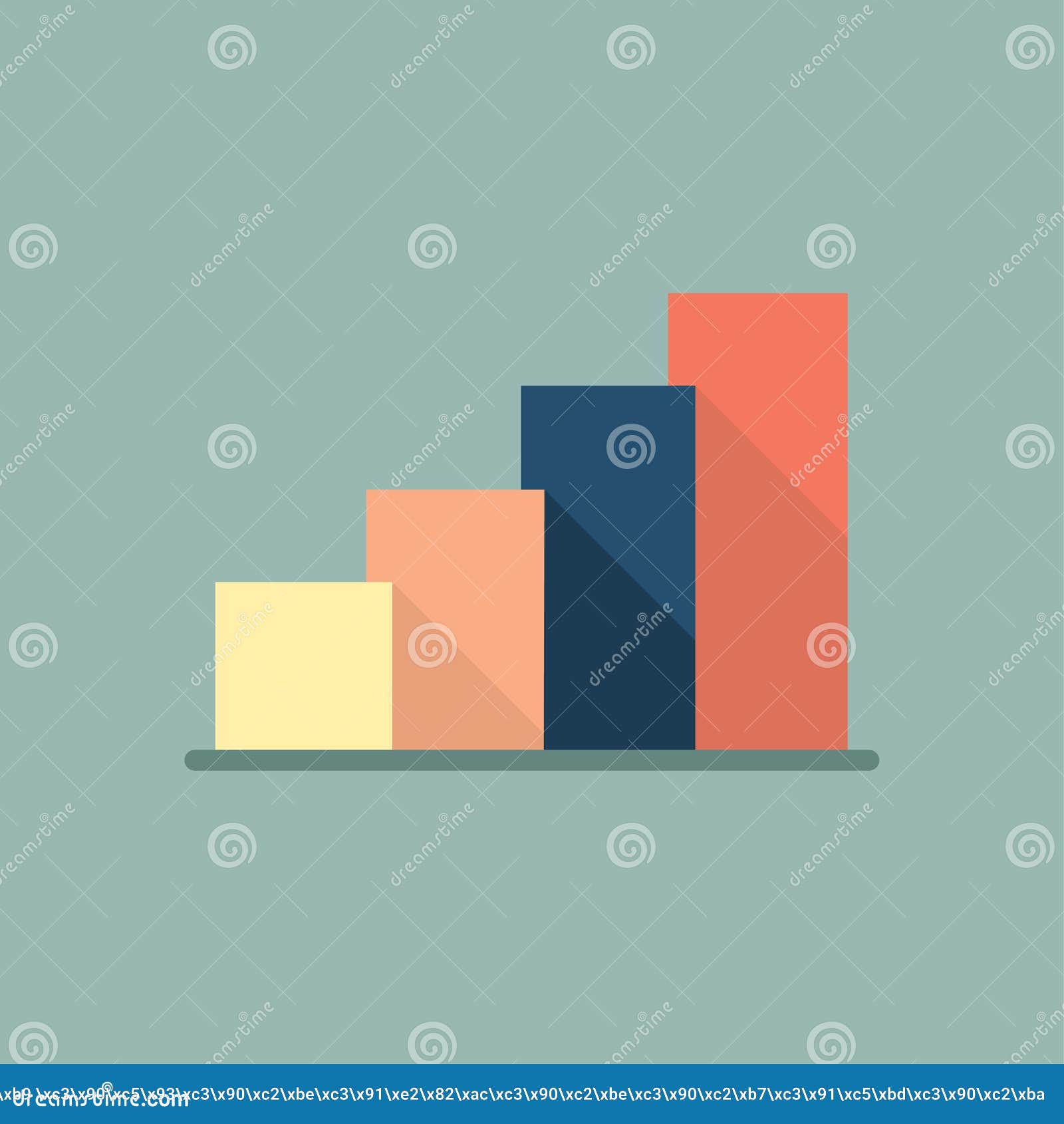 Different Color Graph, Statistics, Vector Illustration Stock Vector ...