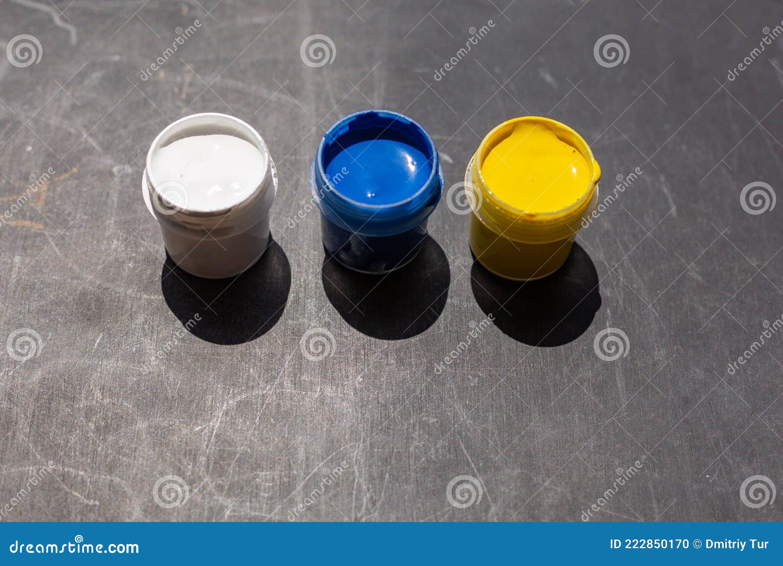 Different Color Guash Paints Prepared for Drawing. Stock Photo - Image ...