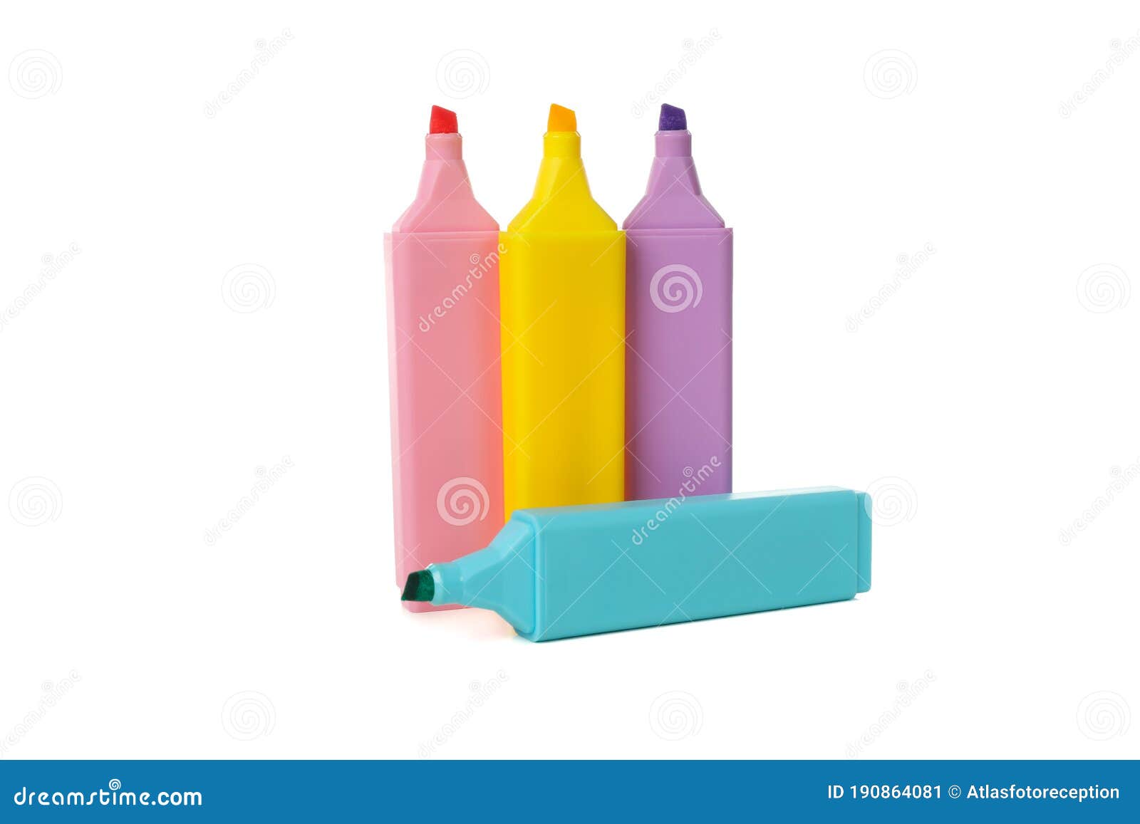 Two Color Highlighters On School Graph Paper Royalty-Free Stock ...