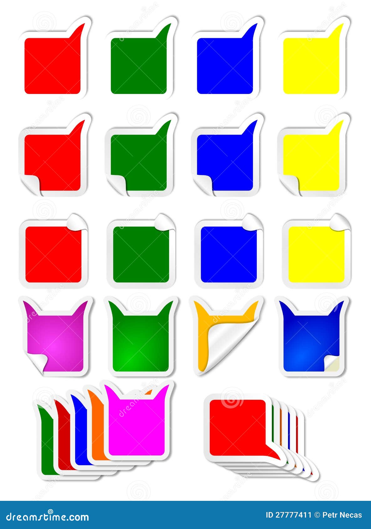 Different color labels stock illustration. Illustration of sticker ...