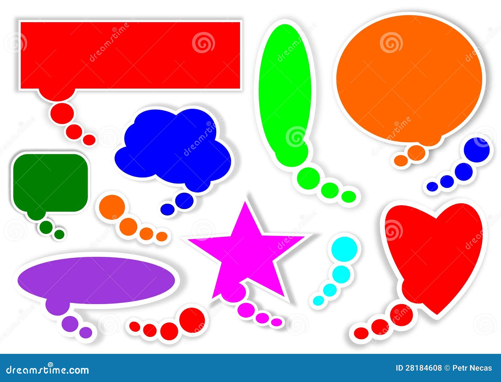 Different color labels stock illustration. Illustration of clouds ...