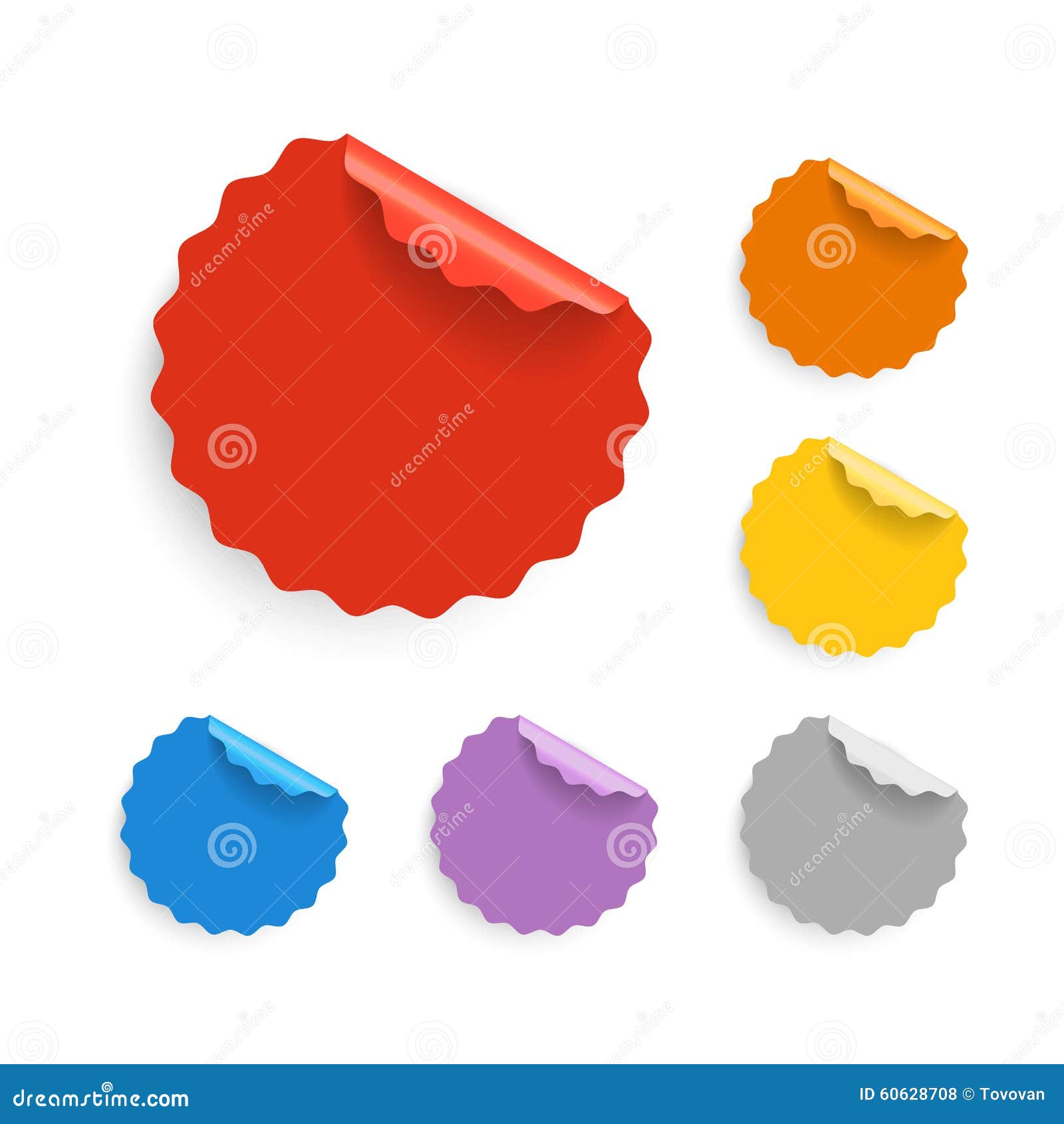 Different Color Labels Collection. Flat Design Elements Stock Vector ...