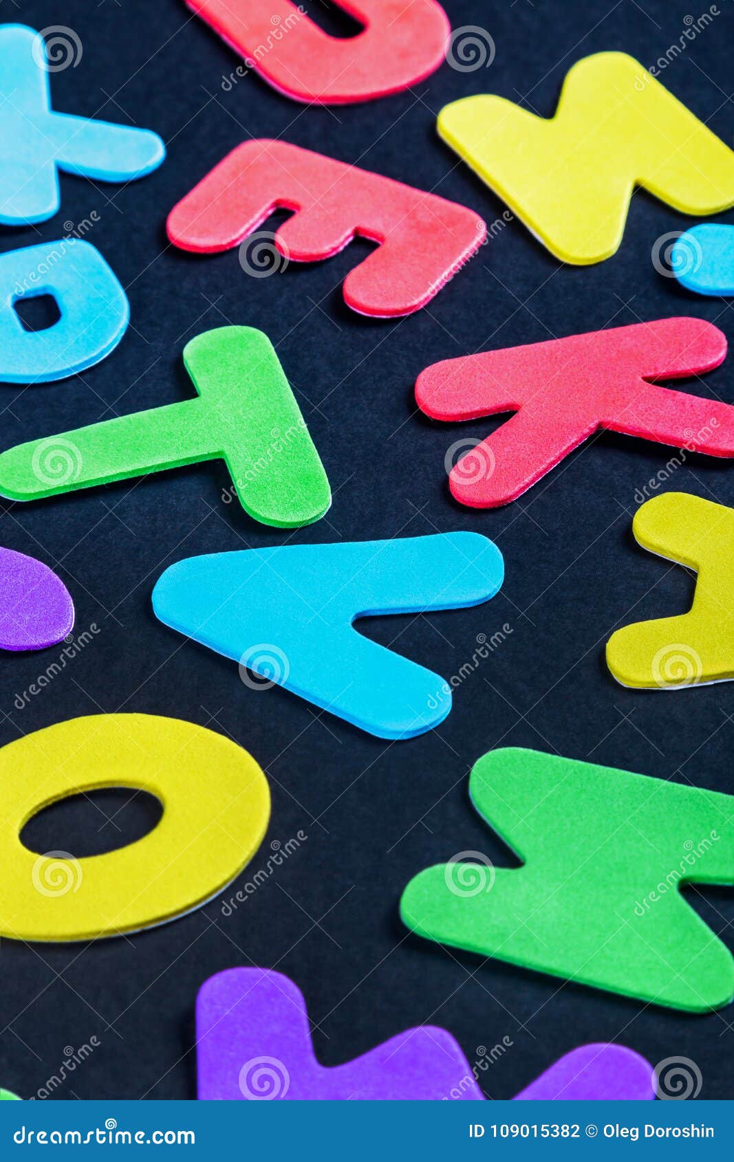 Color Letters Of The ABC Are Isolated On A Blue Background. English ...