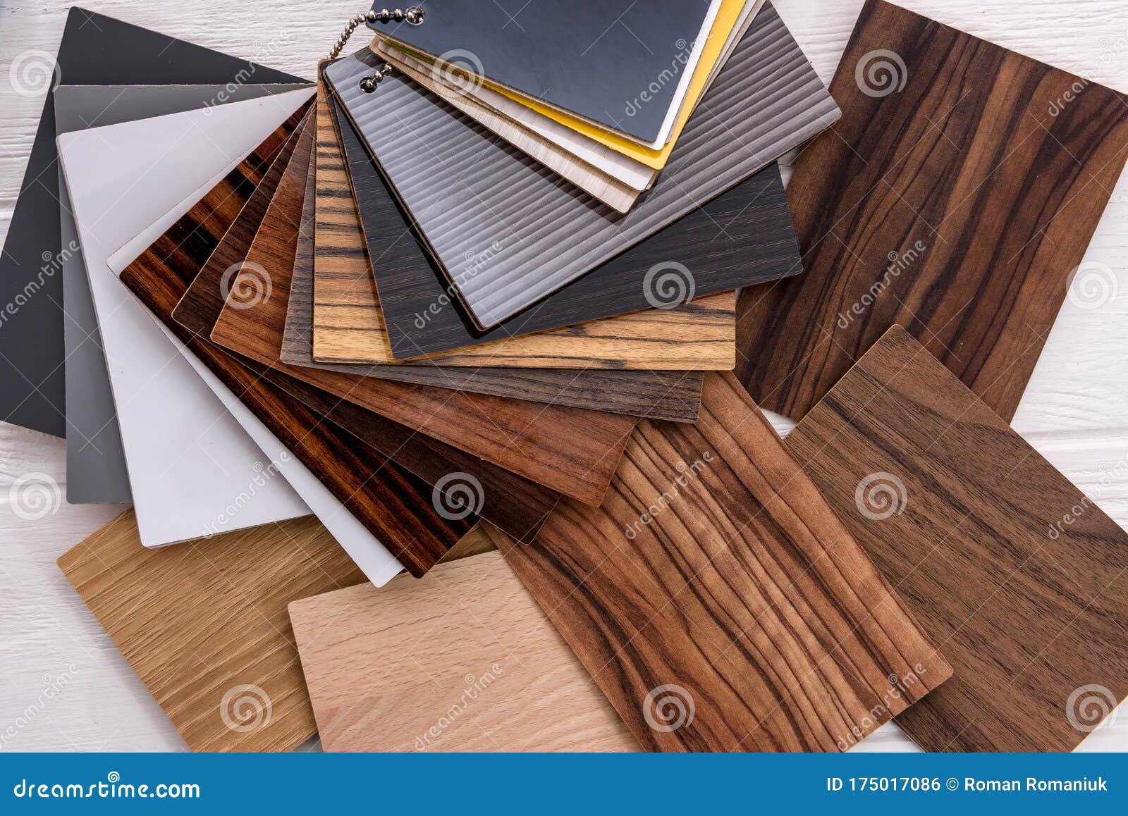 Different Color and Material Samples for House Design Stock Photo ...