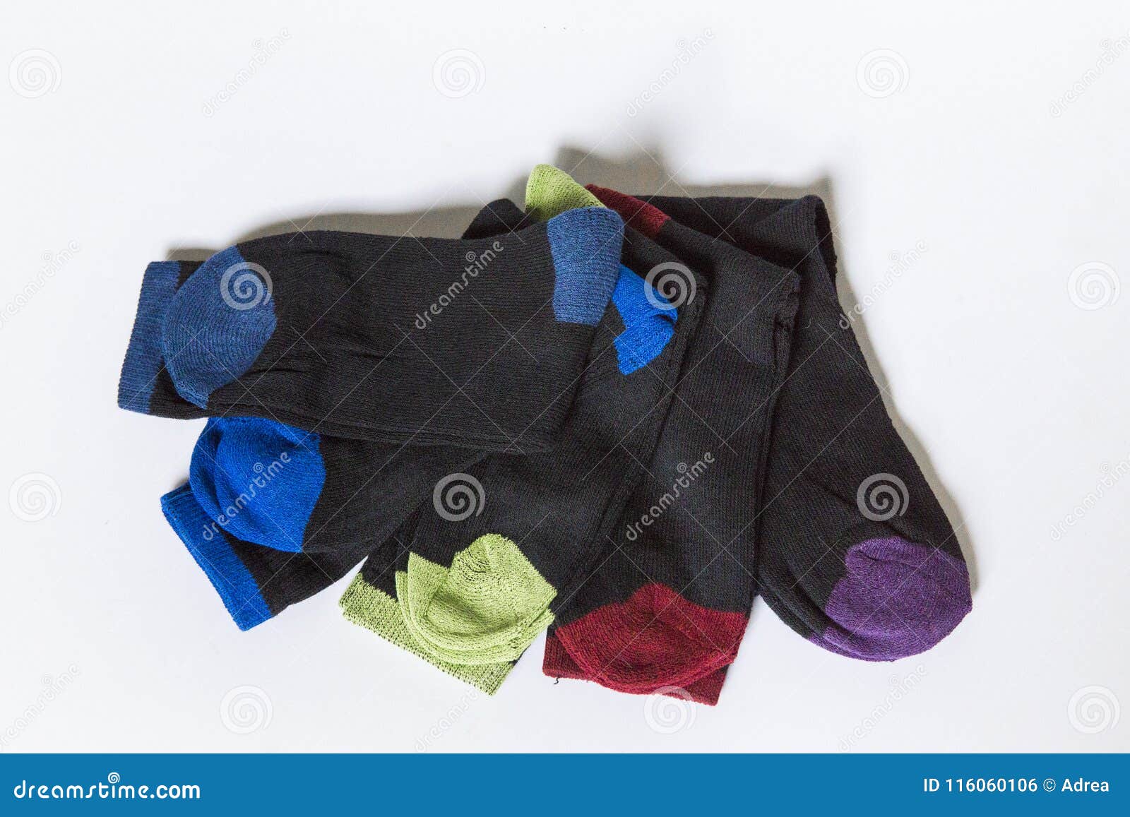Different Color Pair of Socks Stock Photo - Image of foot, sock: 116060106
