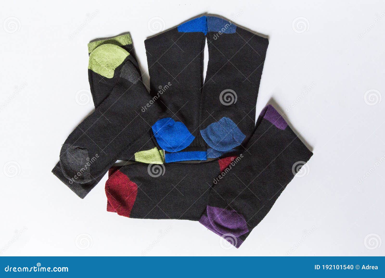 Different Color Pair of Socks Stock Photo - Image of clothing, feet ...