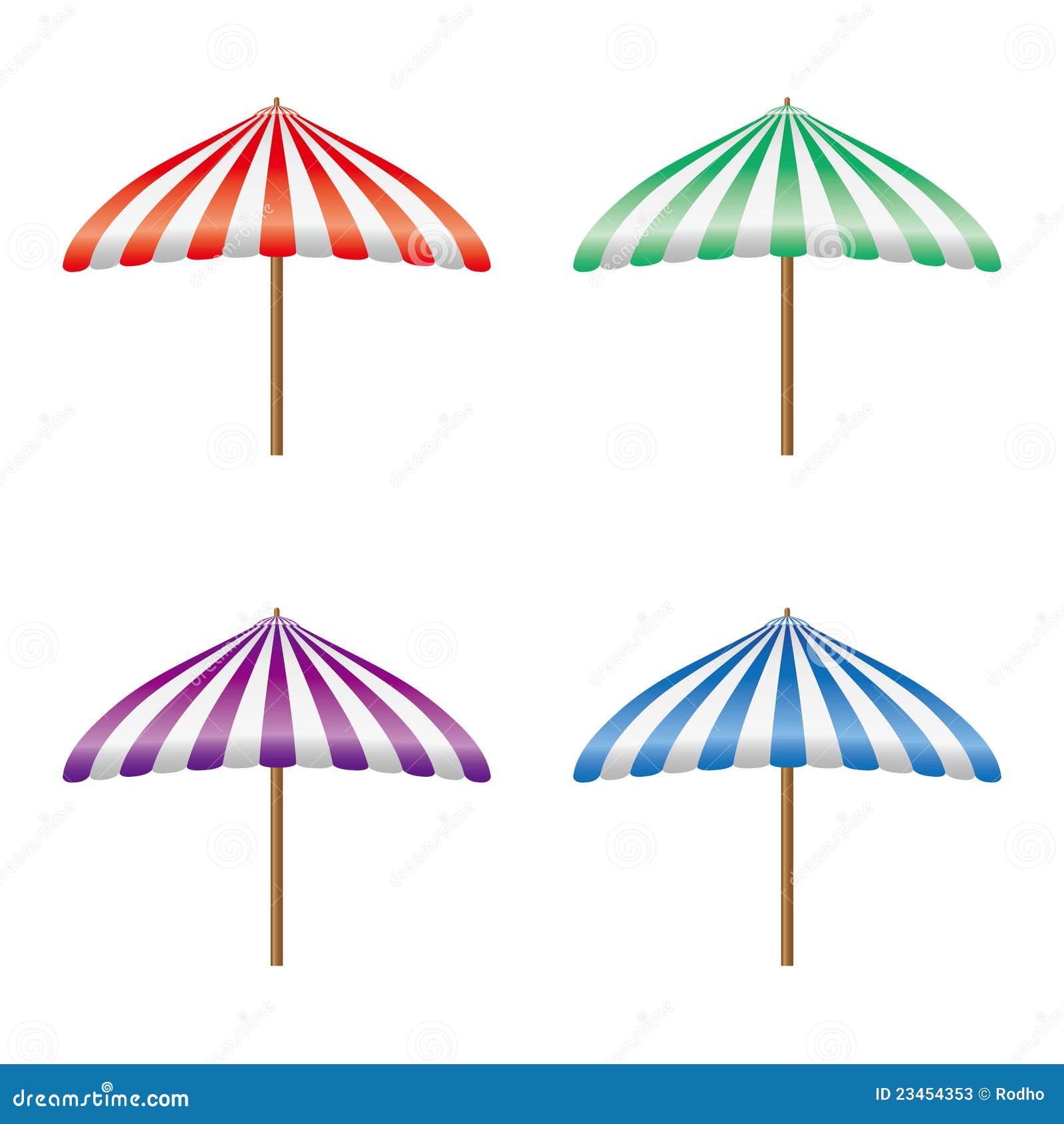 Different Color Parasol Vector Stock Vector - Illustration of abstract ...
