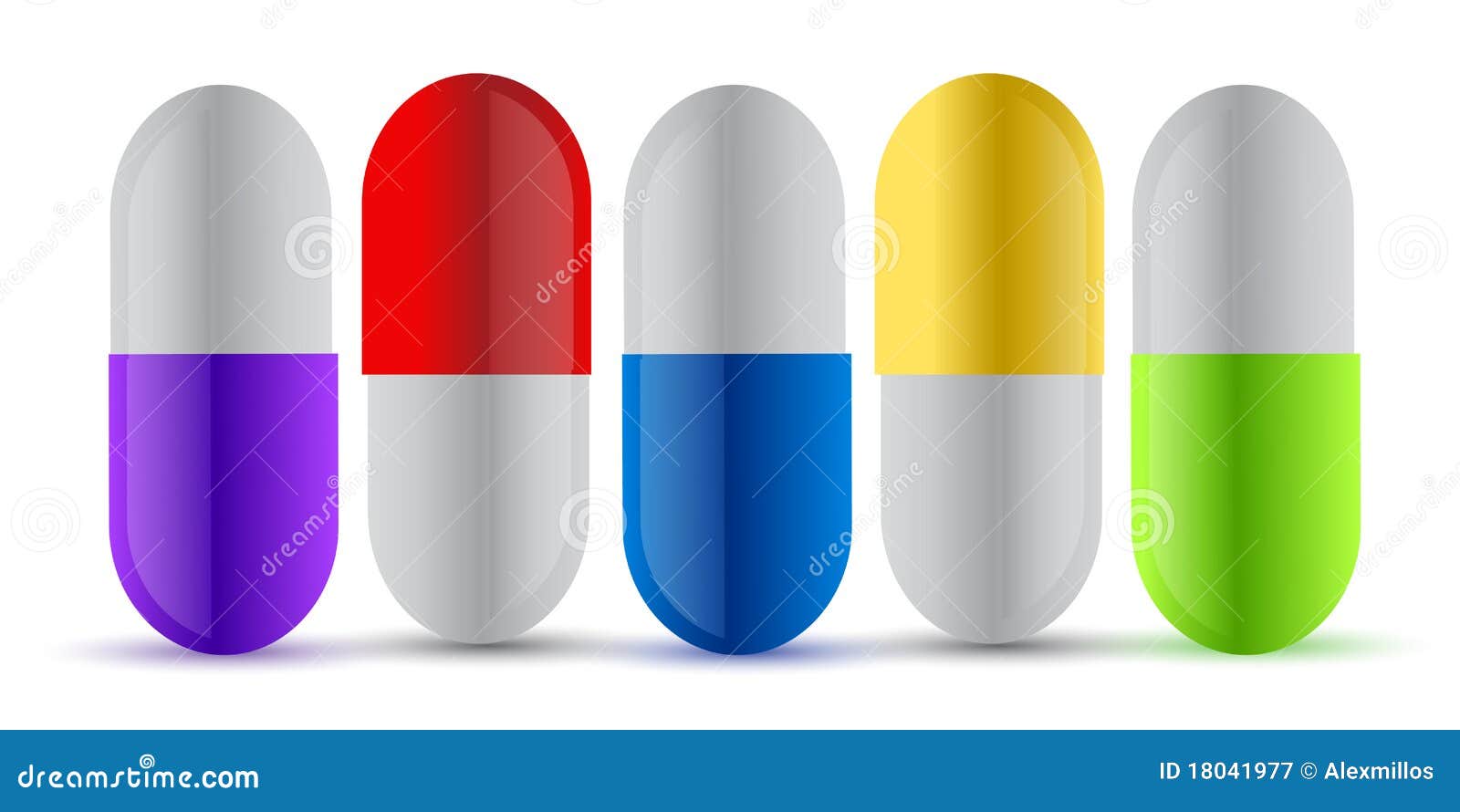 Different color pills stock vector. Illustration of life - 18041977
