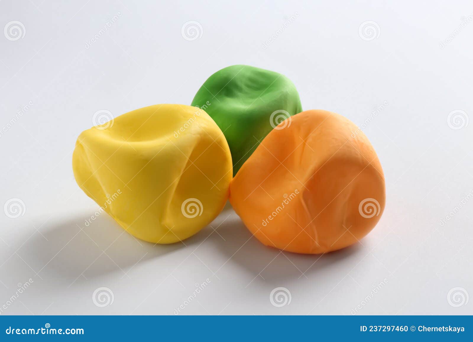 Different Color Play Dough on White Background Stock Photo - Image of ...