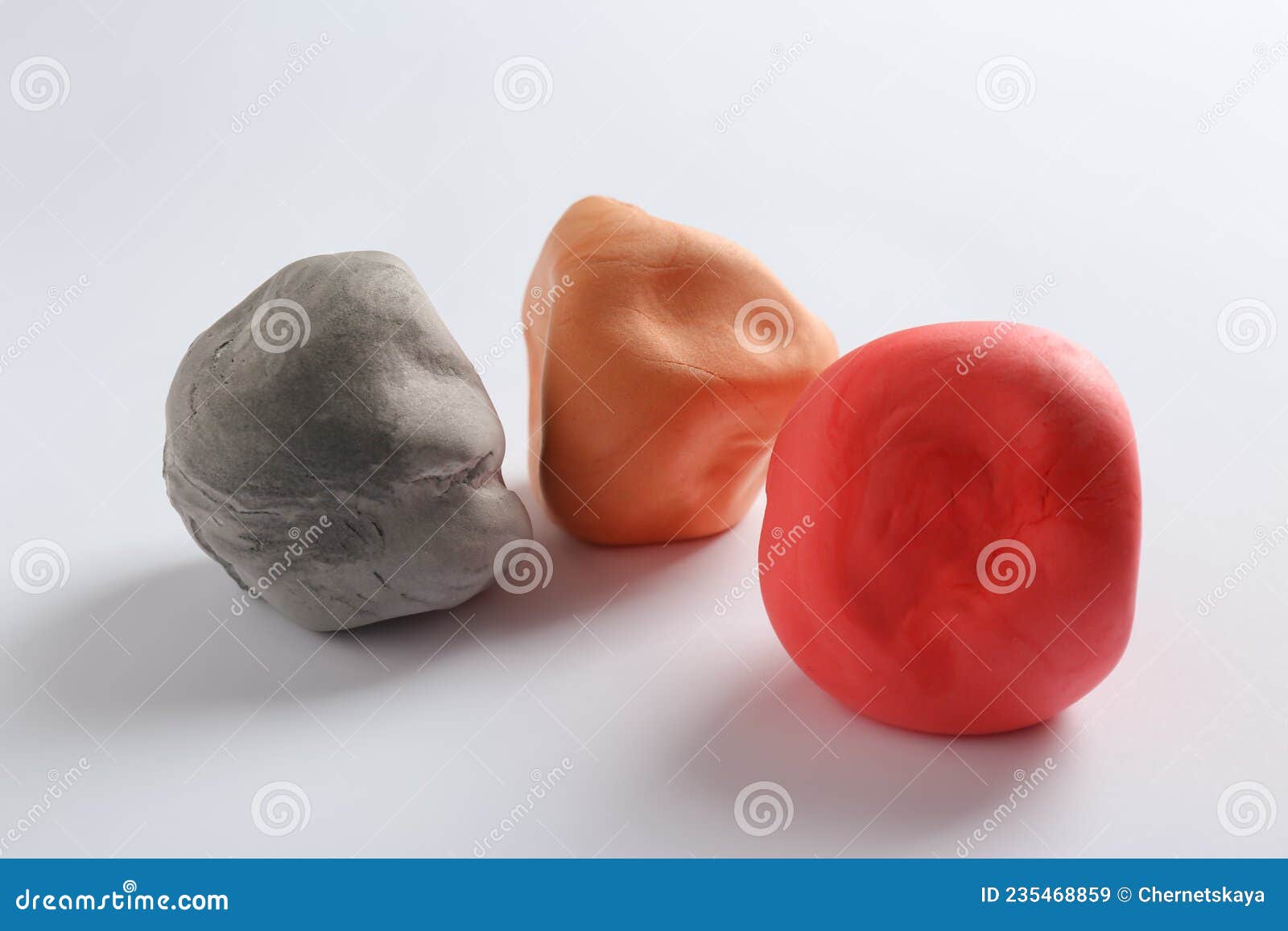 Different Color Play Dough on White Background Stock Image - Image of ...