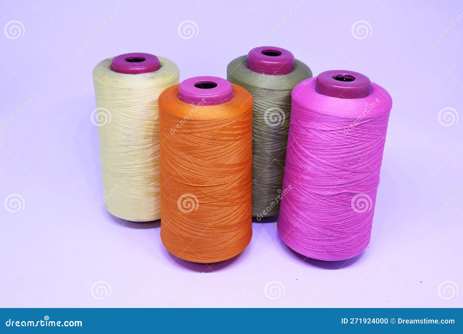 Colorful Sewing Thread Isolated on White Background Stock Photo - Image ...