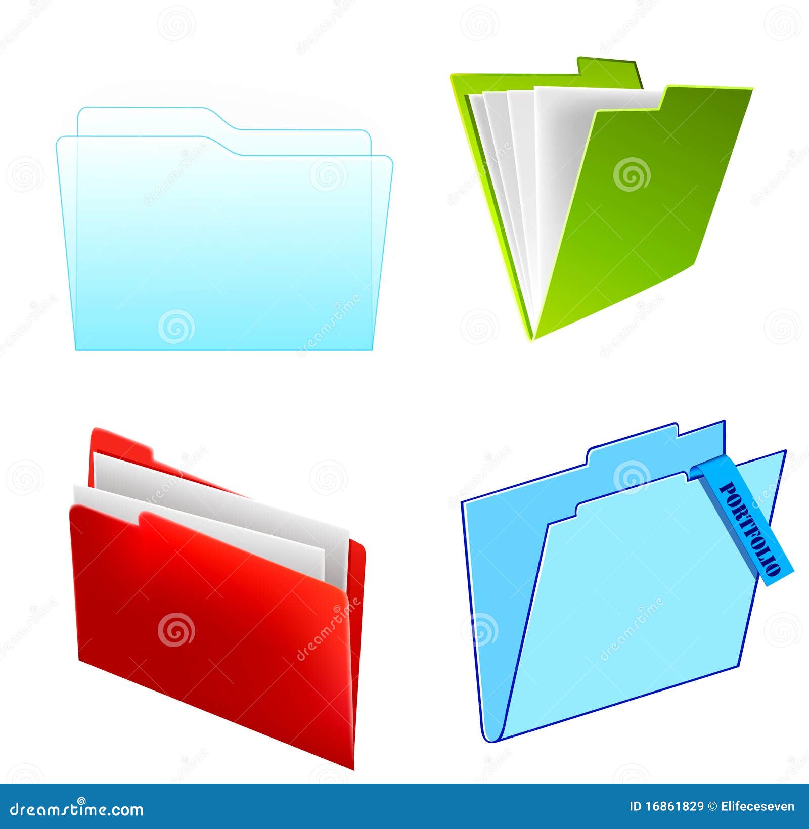 Different Color and Shape of Files Stock Vector - Illustration of file ...