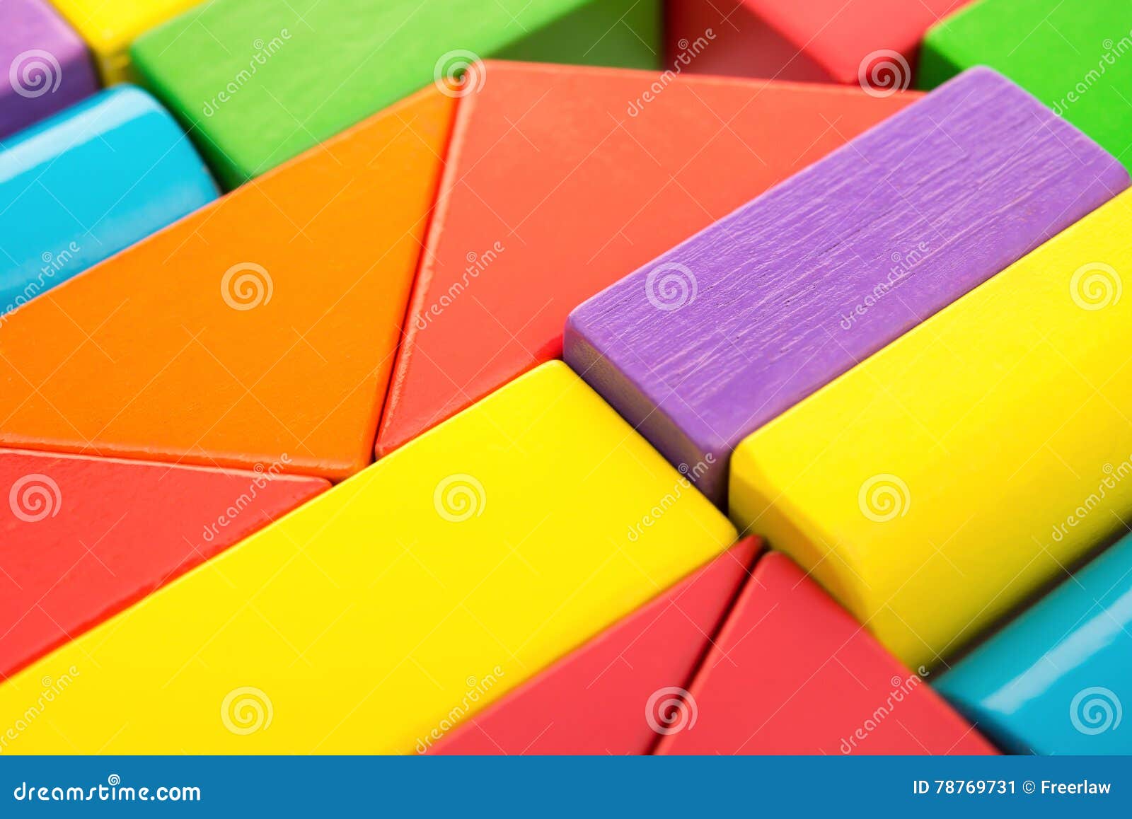 Different Color and Shape Toy Blocks Stock Image - Image of ...