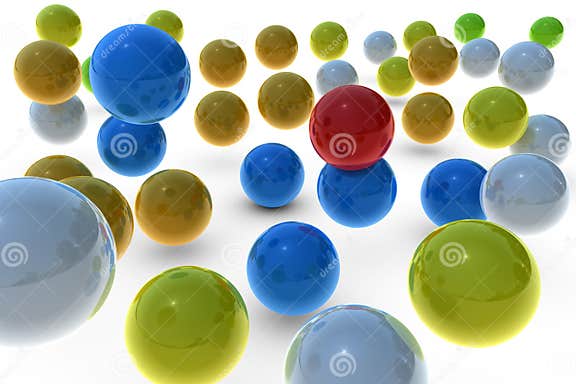 Different color spheres stock illustration. Illustration of sphere ...