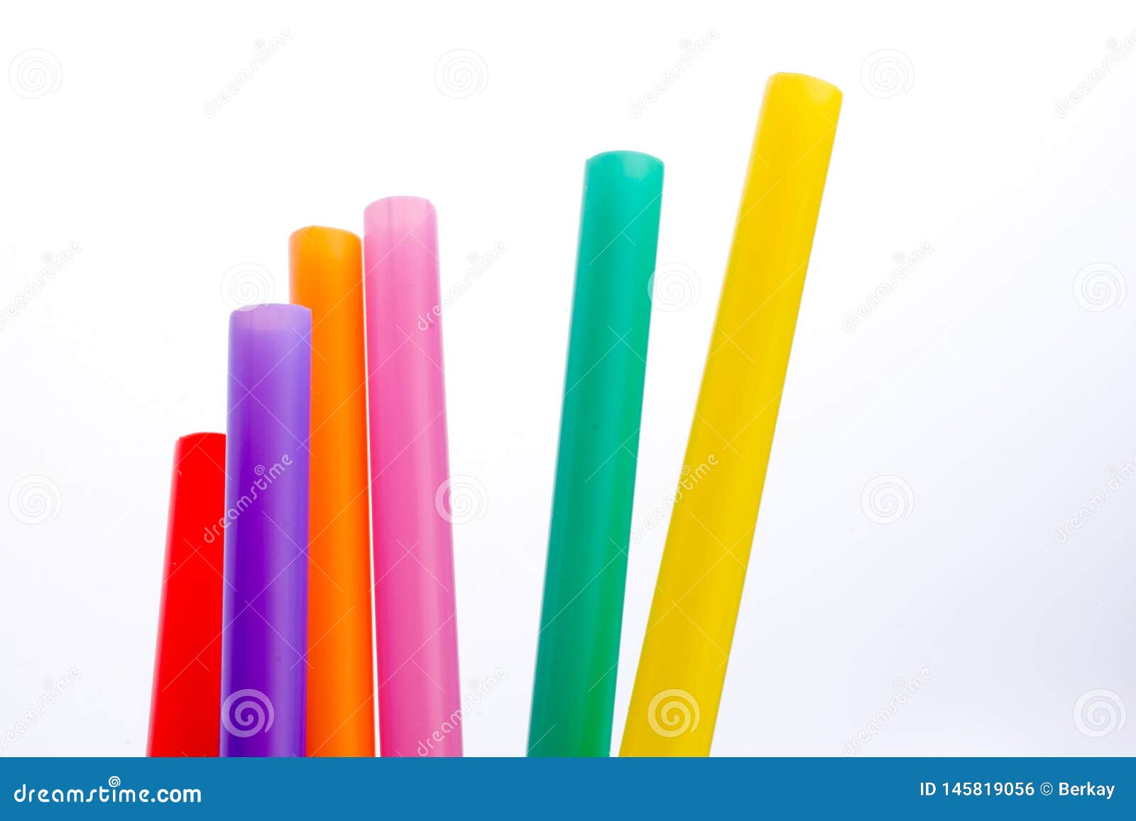 Different Color of Straw on White Background Stock Photo - Image of ...