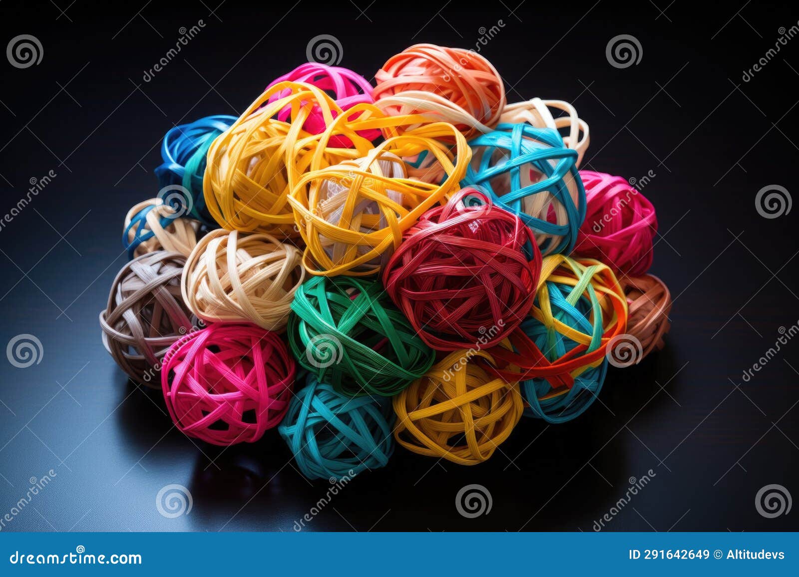 Different Color Strings Tied into a Knot, Representing Memory Links ...