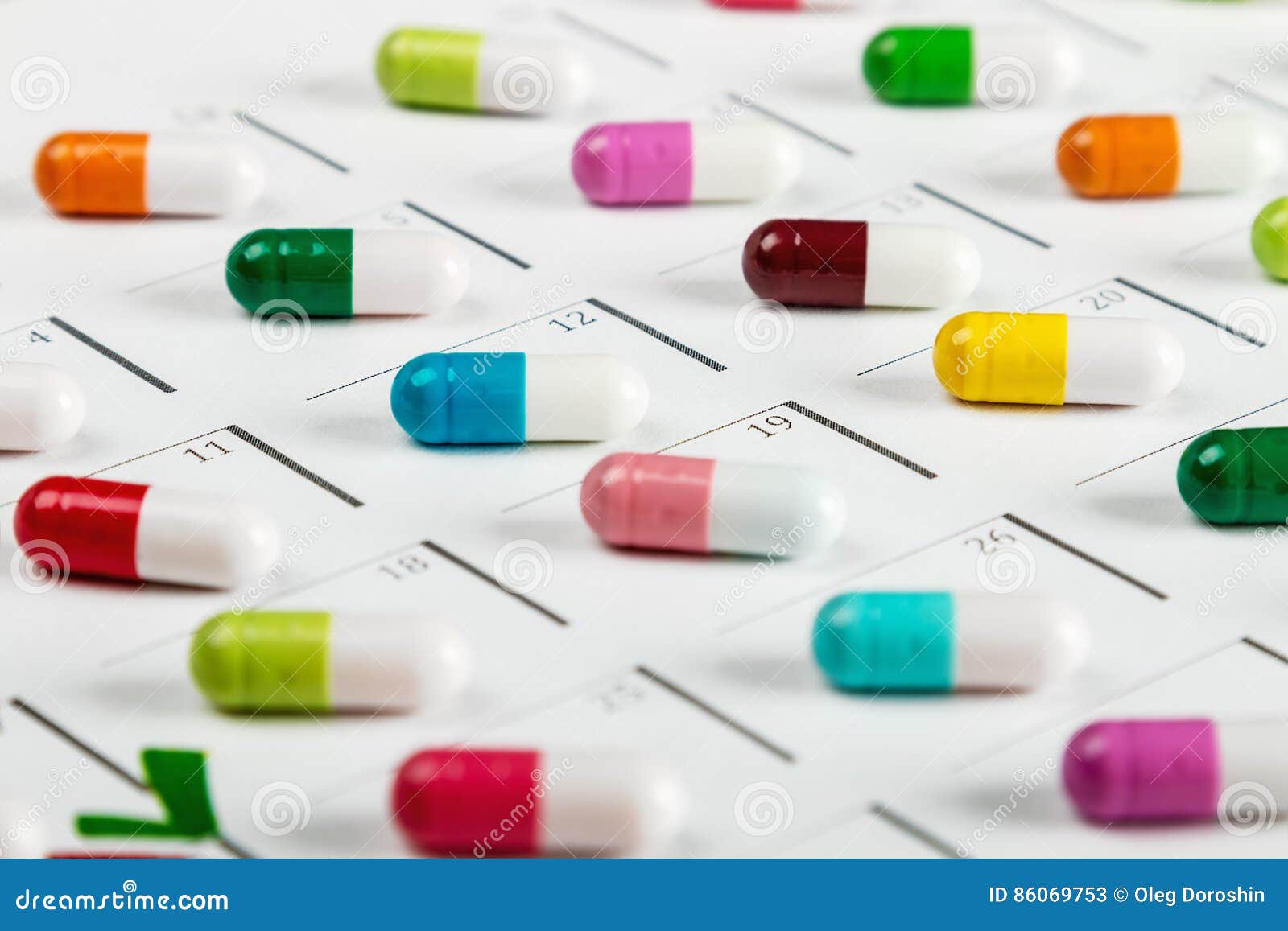 Different Color Tablets and Pills Chart Medication Stock Image - Image ...