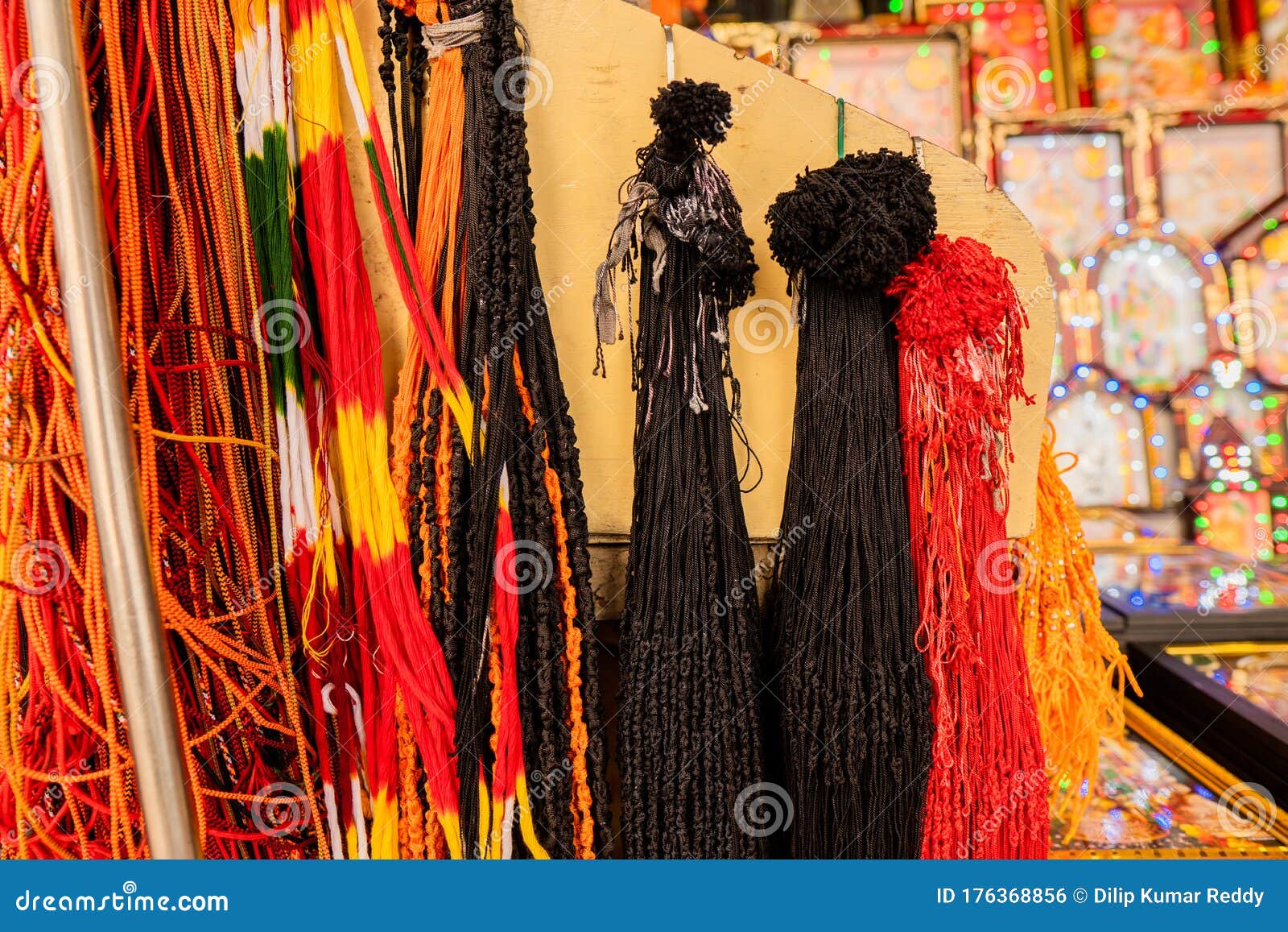 Different Color Threads of Gods in Tirumala,AndhraPradesh Stock Photo ...