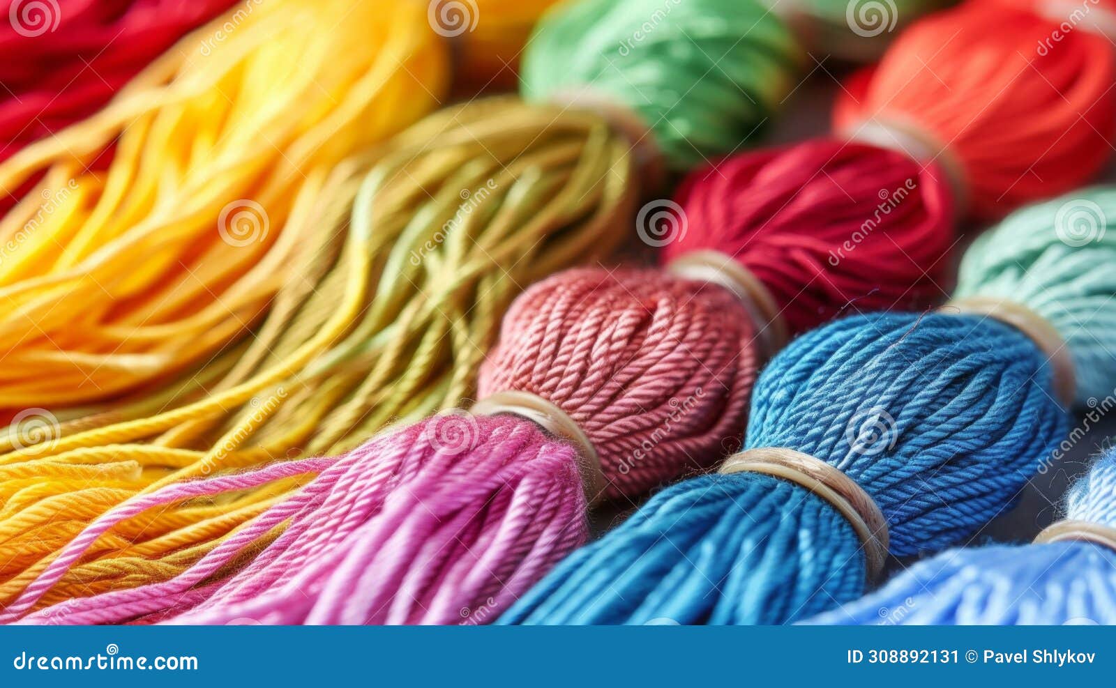 Different Color Threads on Rows Stock Image - Image of threads, macro ...