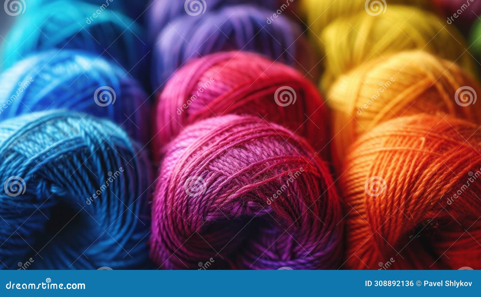 Different Color Threads on Rows Stock Photo - Image of hobbies, crafts ...