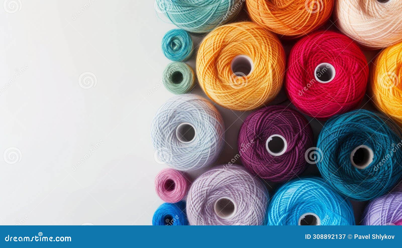 Different Color Threads on Rows Stock Image - Image of cord, hobbies ...