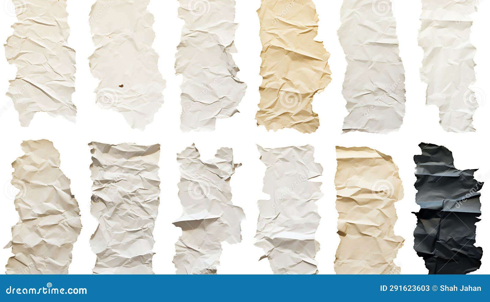 Different Color of Torn Tape Set on White Background Stock Illustration ...