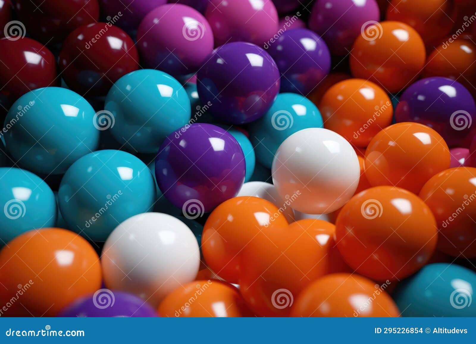 Different Colored Balls Moving Together, Implying Conformity Pressure ...