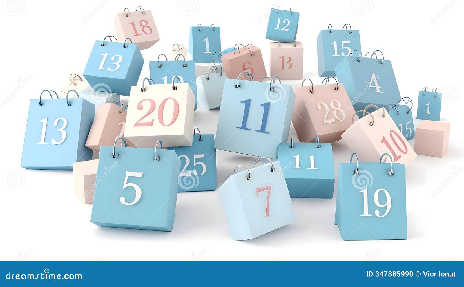 Different Colored Calendar Samples Detailed Illustrated Stock ...