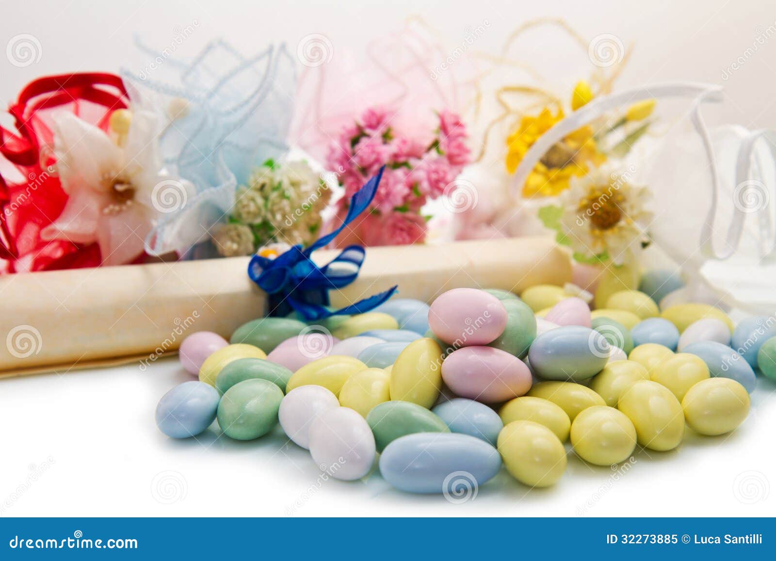 Different Colored Candy Favor Stock Image - Image of organza, gratitude ...