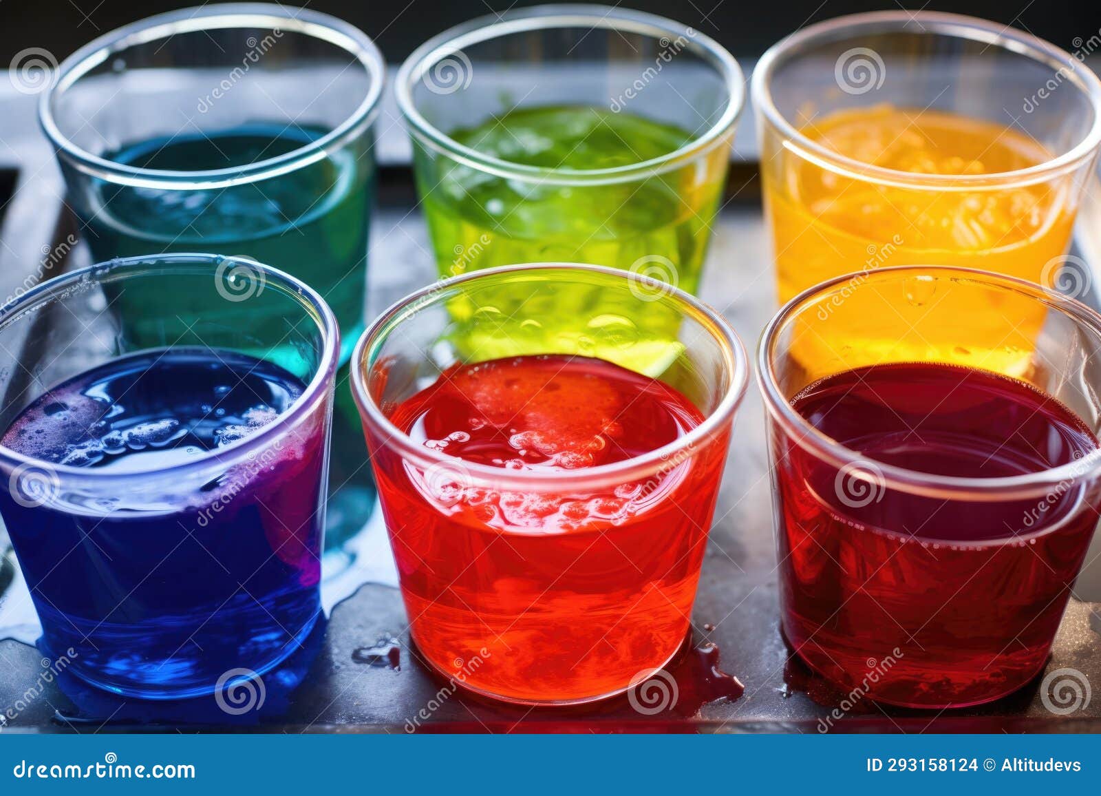 Different Colored Dyes Spread in Water Stock Photo - Image of fluid ...