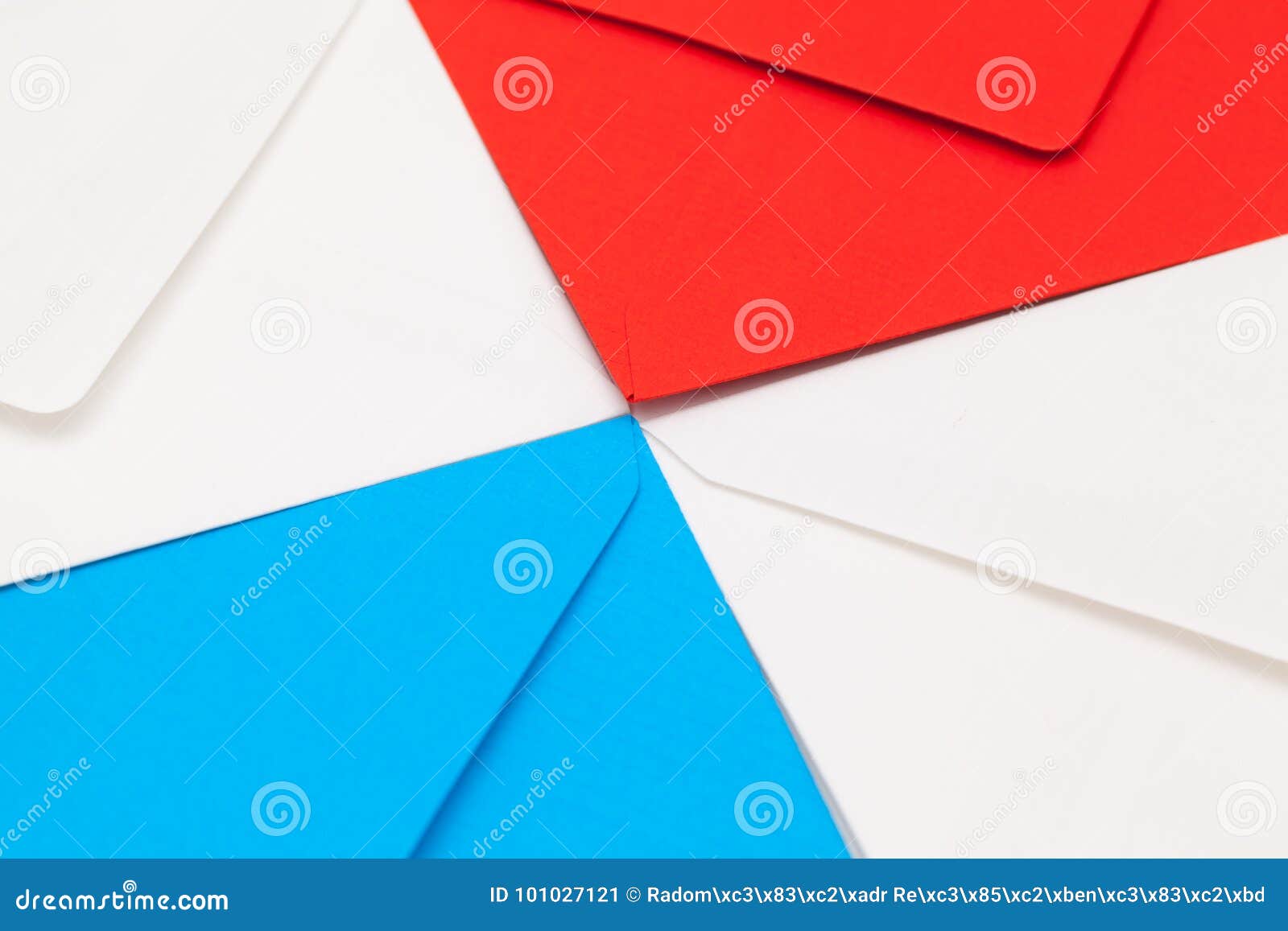 Different Colored Envelopes Stock Image - Image of copy, communication ...