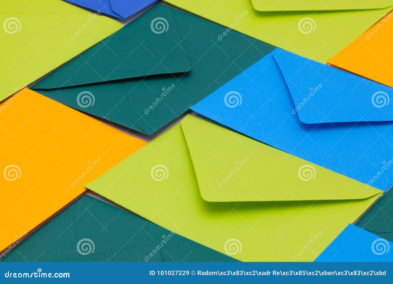 Different Colored Envelopes Stock Image - Image of greeting, business ...