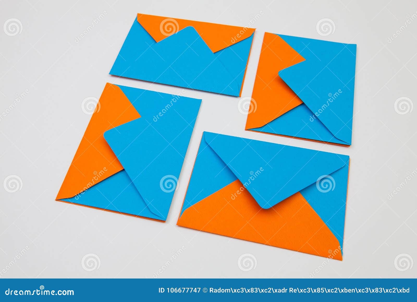 Different Colored Envelopes on the Desk Stock Image - Image of ...