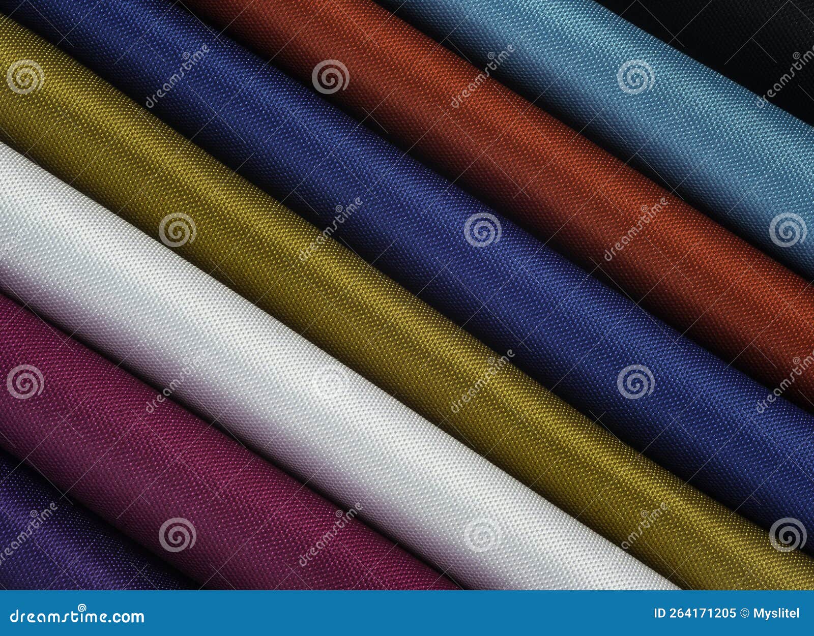 Different colored fabrics stock image. Image of design - 264171205
