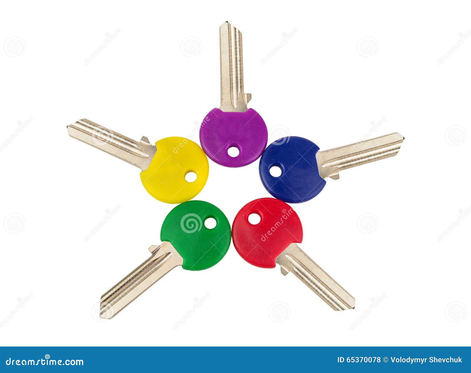 Different colored keys stock photo. Image of objects - 65370078