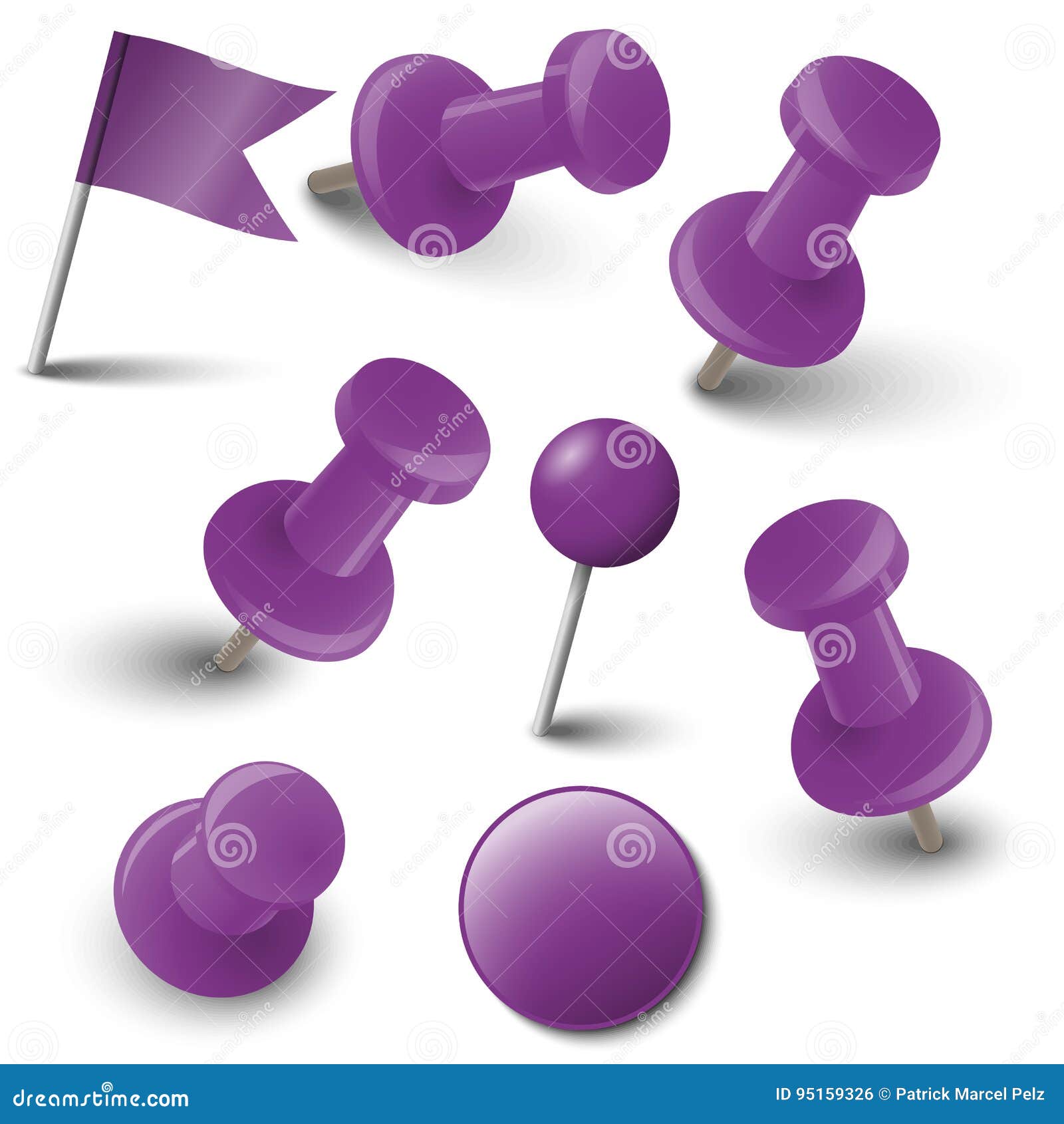 Different Colored Marking Accessories Stock Vector - Illustration of ...