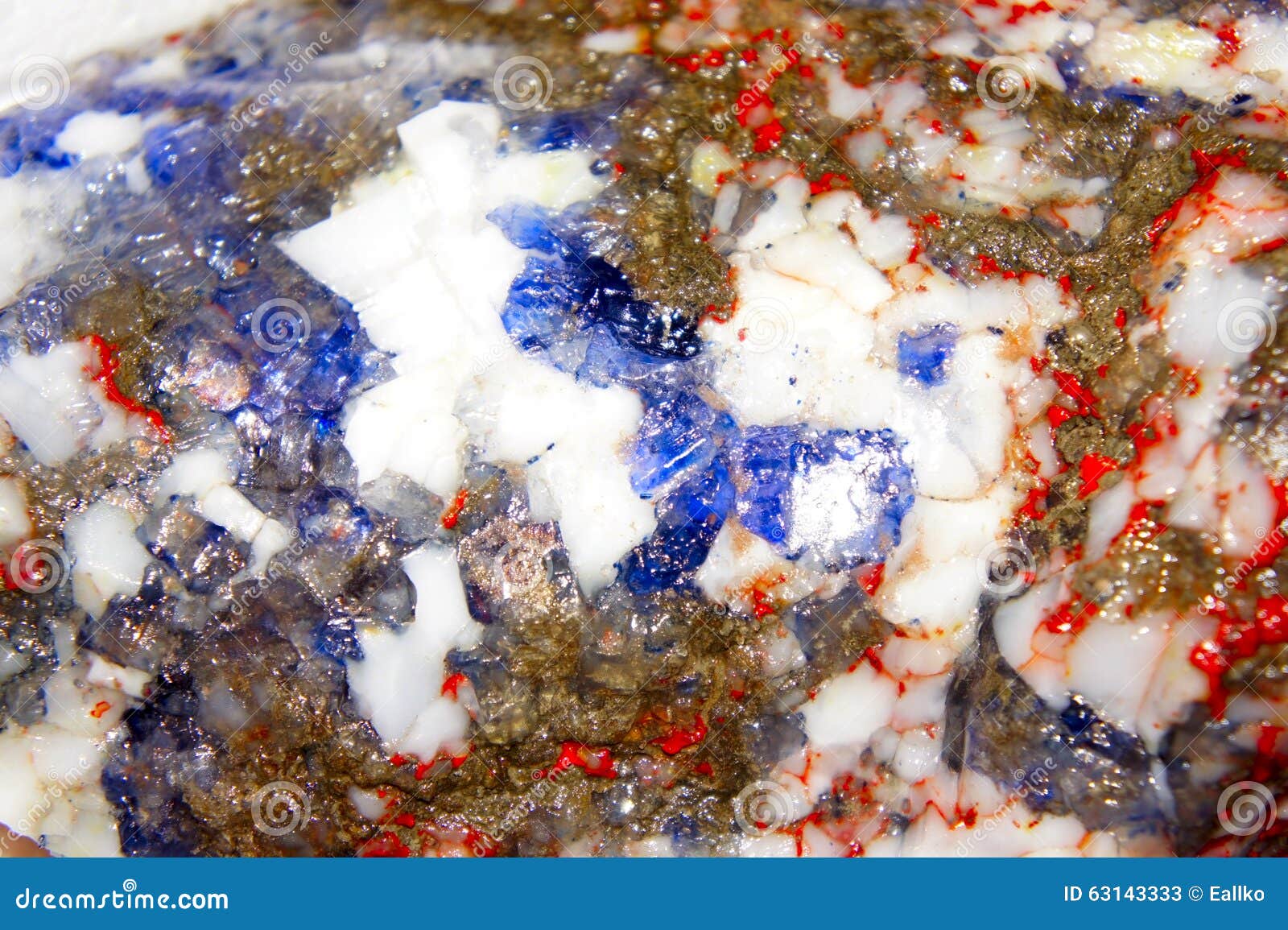 The Different Colored Minerals Closeup Stock Image - Image of granite ...